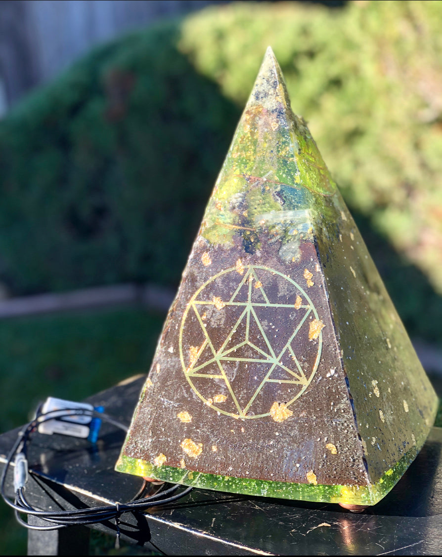 The “Russian” - Radionics Orgone Pyramid- 12” height, 12 lbs, 7” base ...