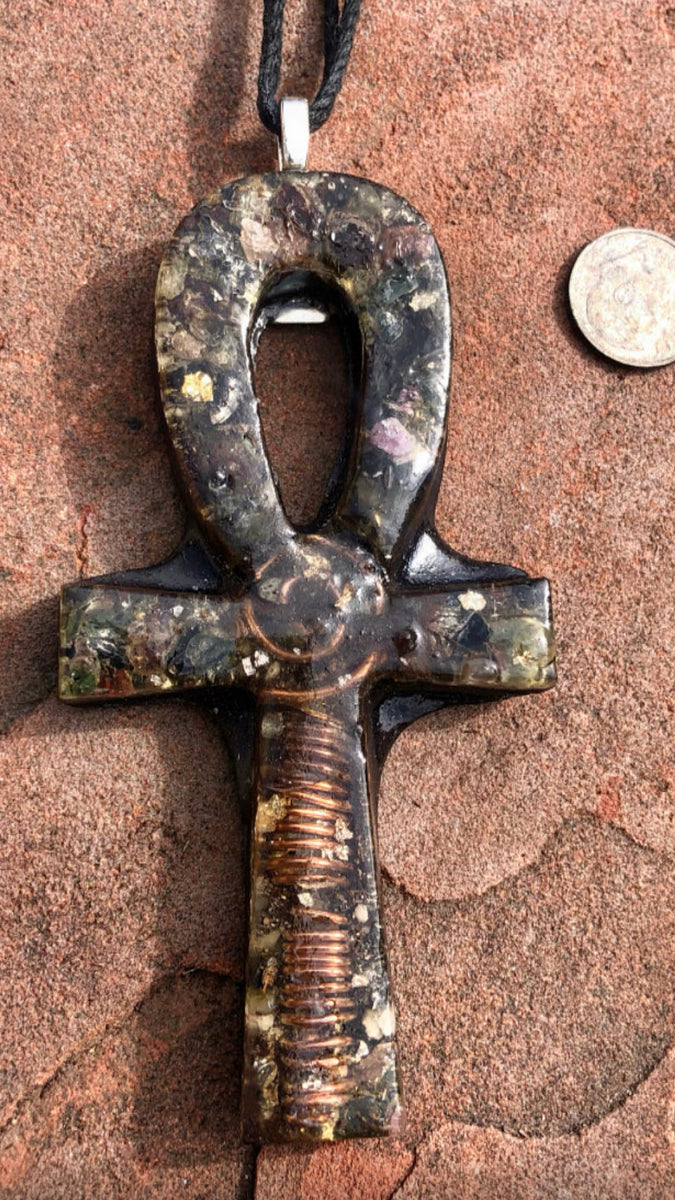The “Medium Ankh” Orgone Amulet - Aura Protection – The Orgonized Earth